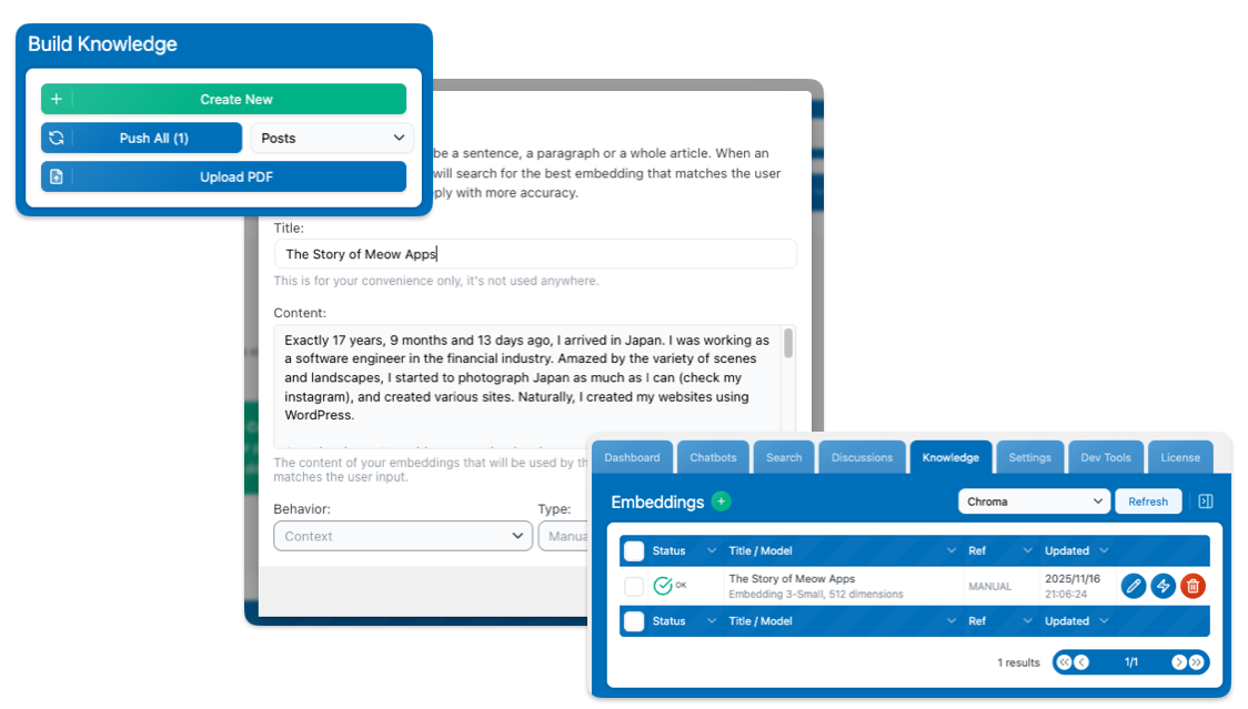 Add Embeddings | AI Engine
